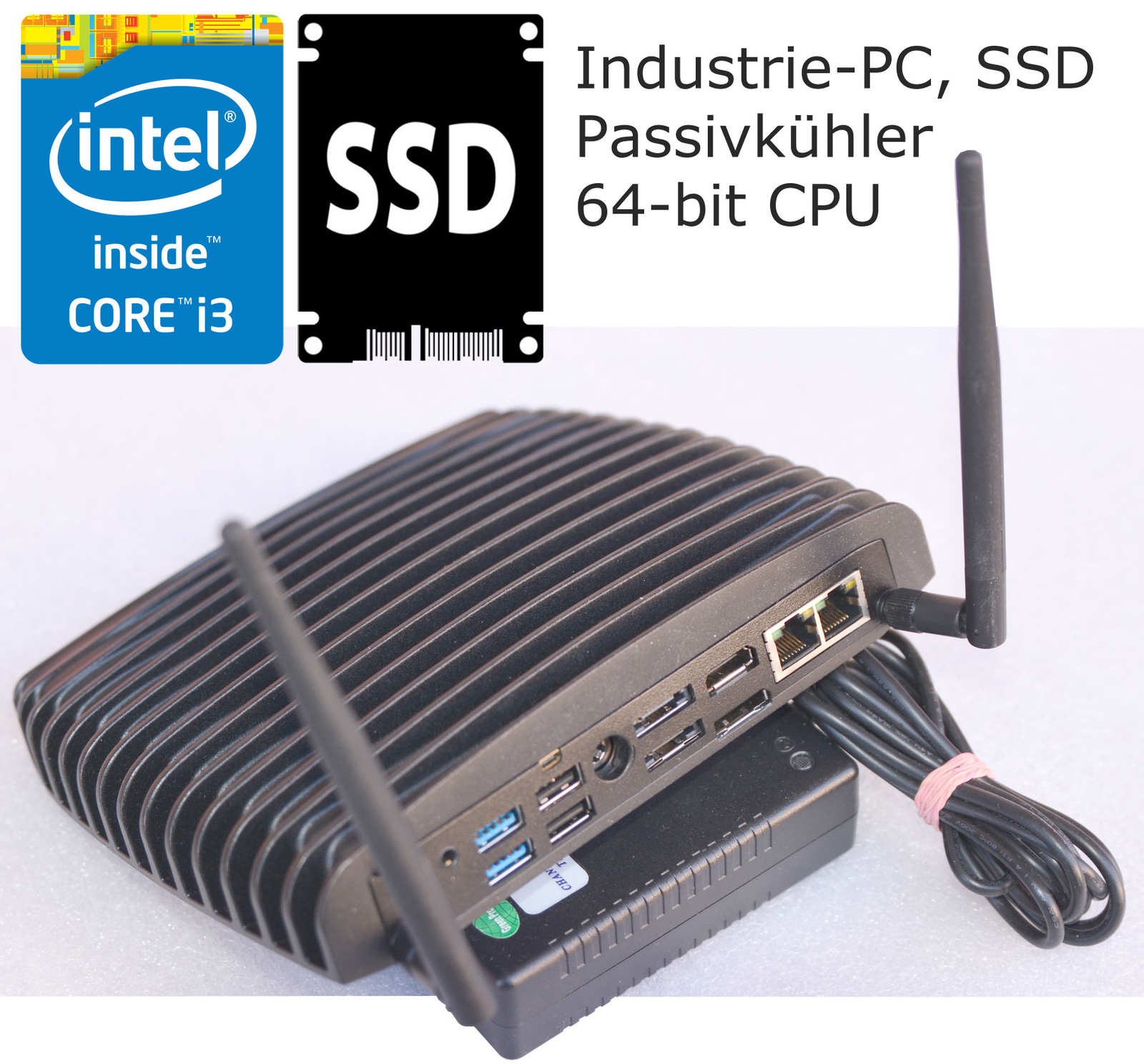 EXONE POKINI 1 24/7 MINI COMPUTER 12V SSD HDD 64-BIT 2x GIGABIT WIFI ...