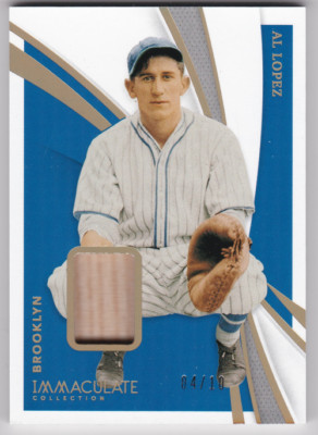 2021 Immaculate Collection Legends Dual Materials Gold Al Lopez bat /10 ...
