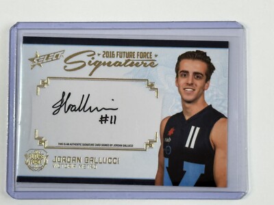 2016 AFL Select Future Force Gold Signature Card Jordan Gallucci ...