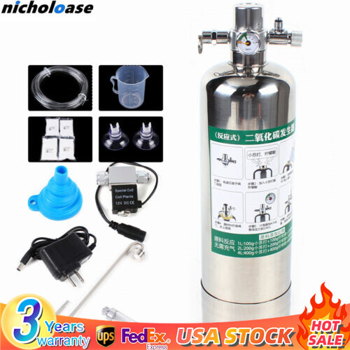 NEW Aquarium Co2 Generator System Kit Carbon Dioxide Reactor Cylinder ...
