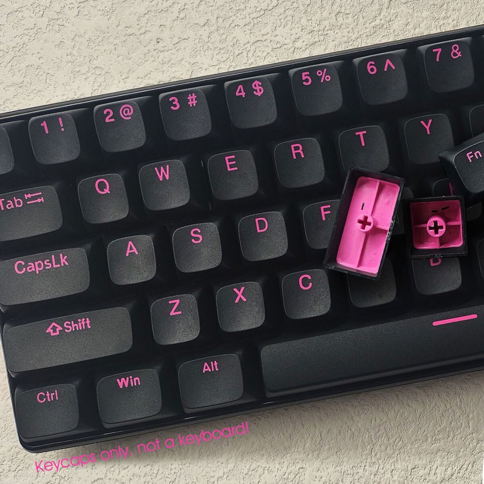 Black Rose Double Shot Ball Shape Keycaps Set 115 keys for Cherry MX ...