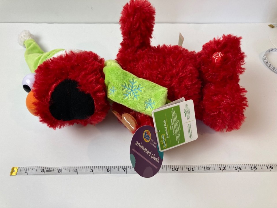 NWT 2021 13" Sesame Street Christmas Elmo Animated Dancing Plush Dan ...