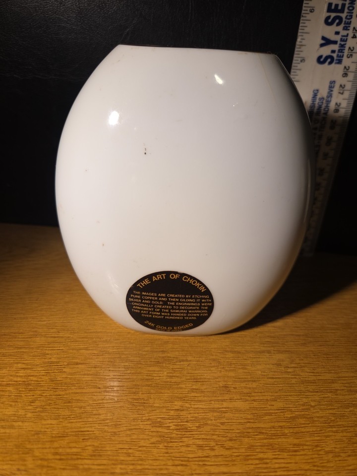 The Art of Chokin 24K Gold 5 Inch Varse of Peacocks Porcelain Vase ...