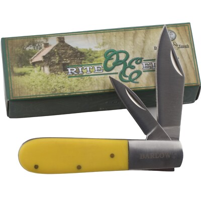 Rite Edge Yellow Barlow Pocket Knife 2 Folding Blades PA5023YW | eBay