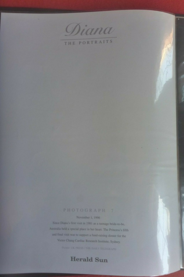 DIANA THE PORTRAITS BY HERALD SUN A4 SOUVENIR #7 NOV 1ST 1996 | eBay