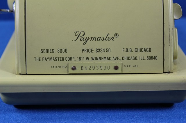 Vintage PayMaster Ribbon Writer Series 8000 for sale online | eBay