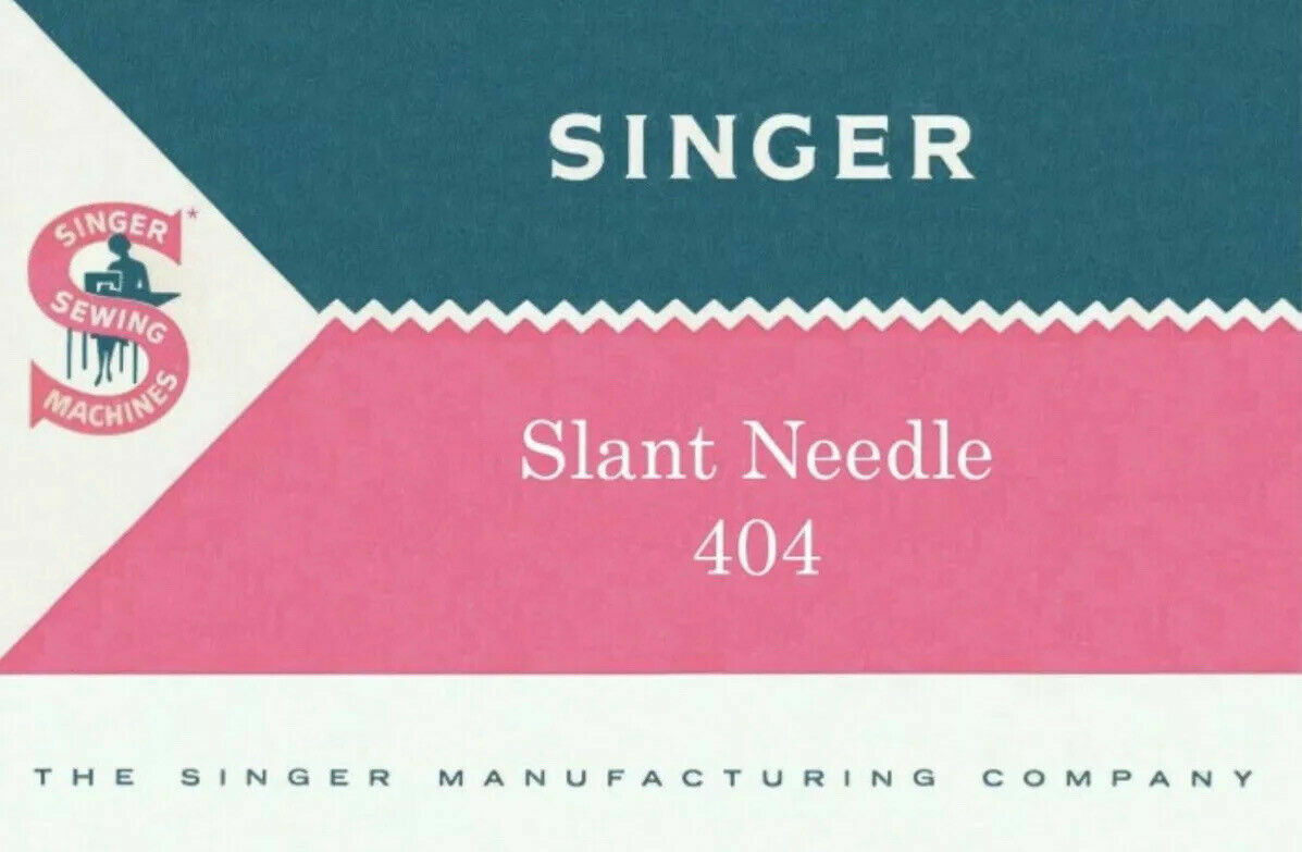 Rare Deluxe Edition Singer Slant Needle Manual Sewing Machine 404 Black ...