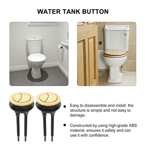 2pcs Toilet Tank Dual Button Toilet Water Tank Push Button Toilet Flush ...