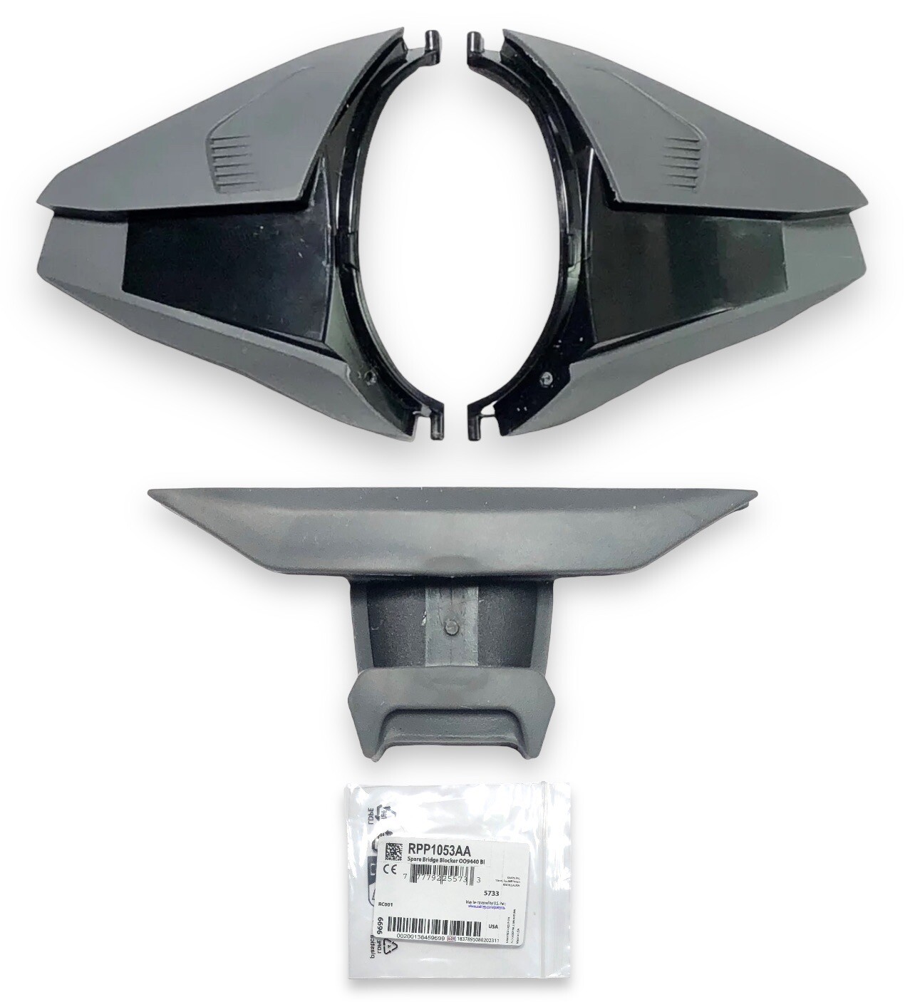 Oakley Clifden OO9440 Gray/Black Replacement Side Shields & Bridge ...