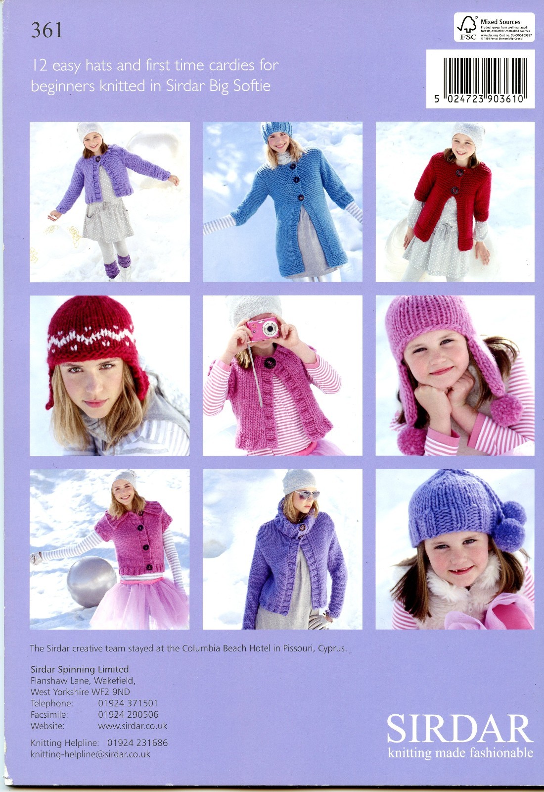 BIG SOFTIE Sirdar Knitting Pattern Book #361 12 quick & easy knits for ...