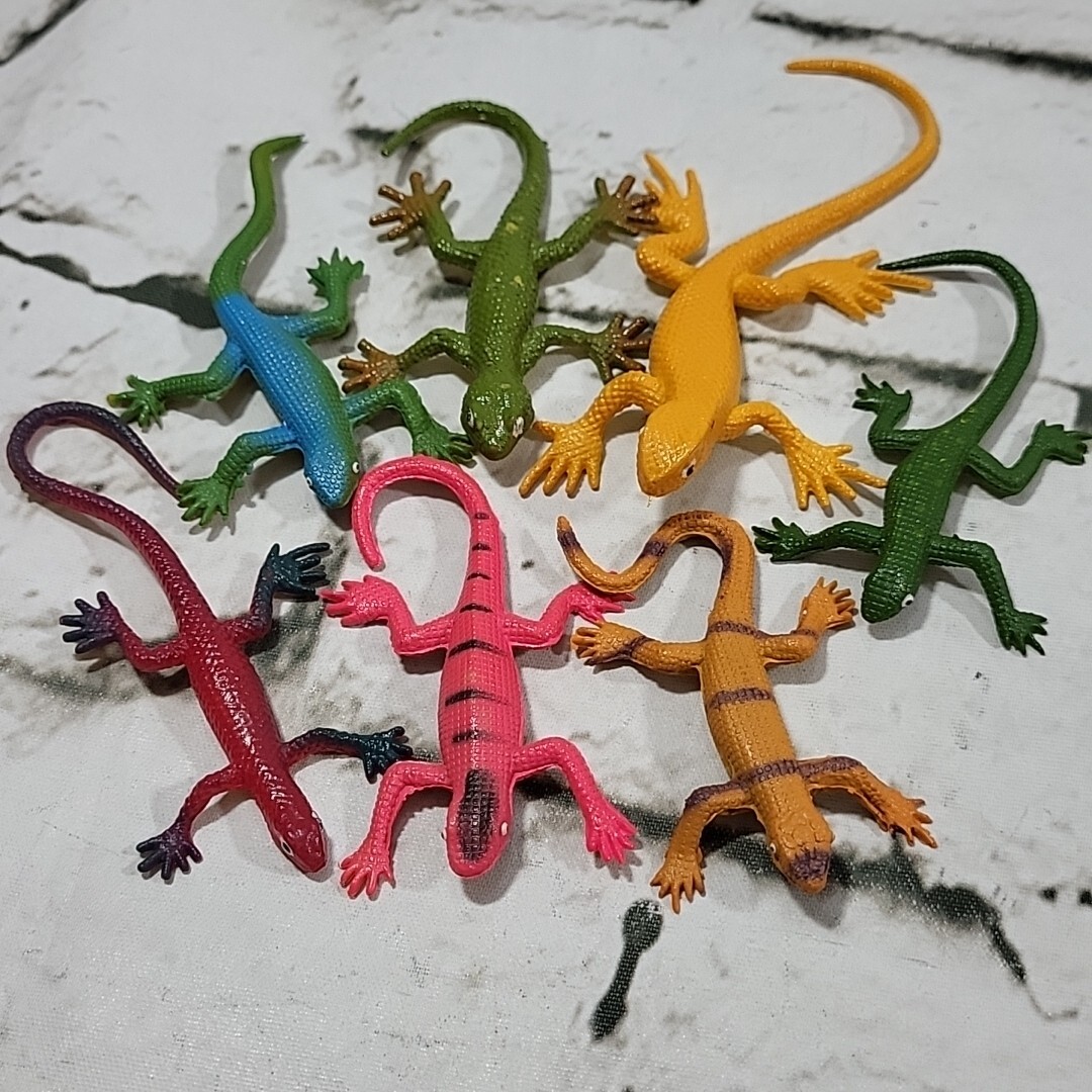 Lizard Salamander Newt Figures Rubber PVC Nature Science Animals Lot Of ...