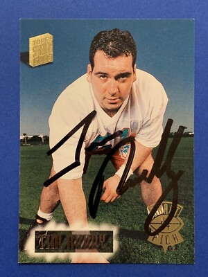 TIM RUDDY *RARE* Signed ROOKIE 1992 TSC #148 Dolphins Notre Dame ...