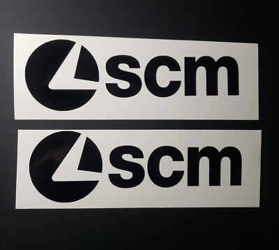 SCM WOOD CNC MACHINE Decal Sticker BLACK stickers pair (2) USA | eBay