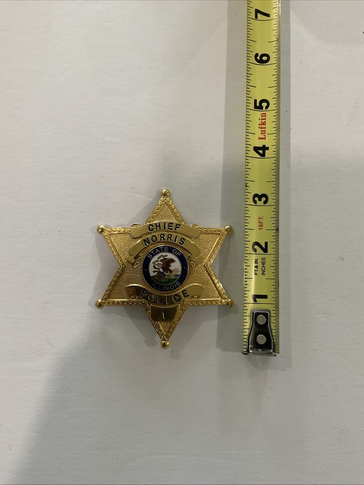 Chief Of Police Norris (State Of Illinois) Badge #1 Vintage ♨️♨️A2 ...