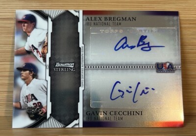 2011 Bowman Sterling Dual Auto /299 Alex Bregman Gavin Cecchini #USDA ...