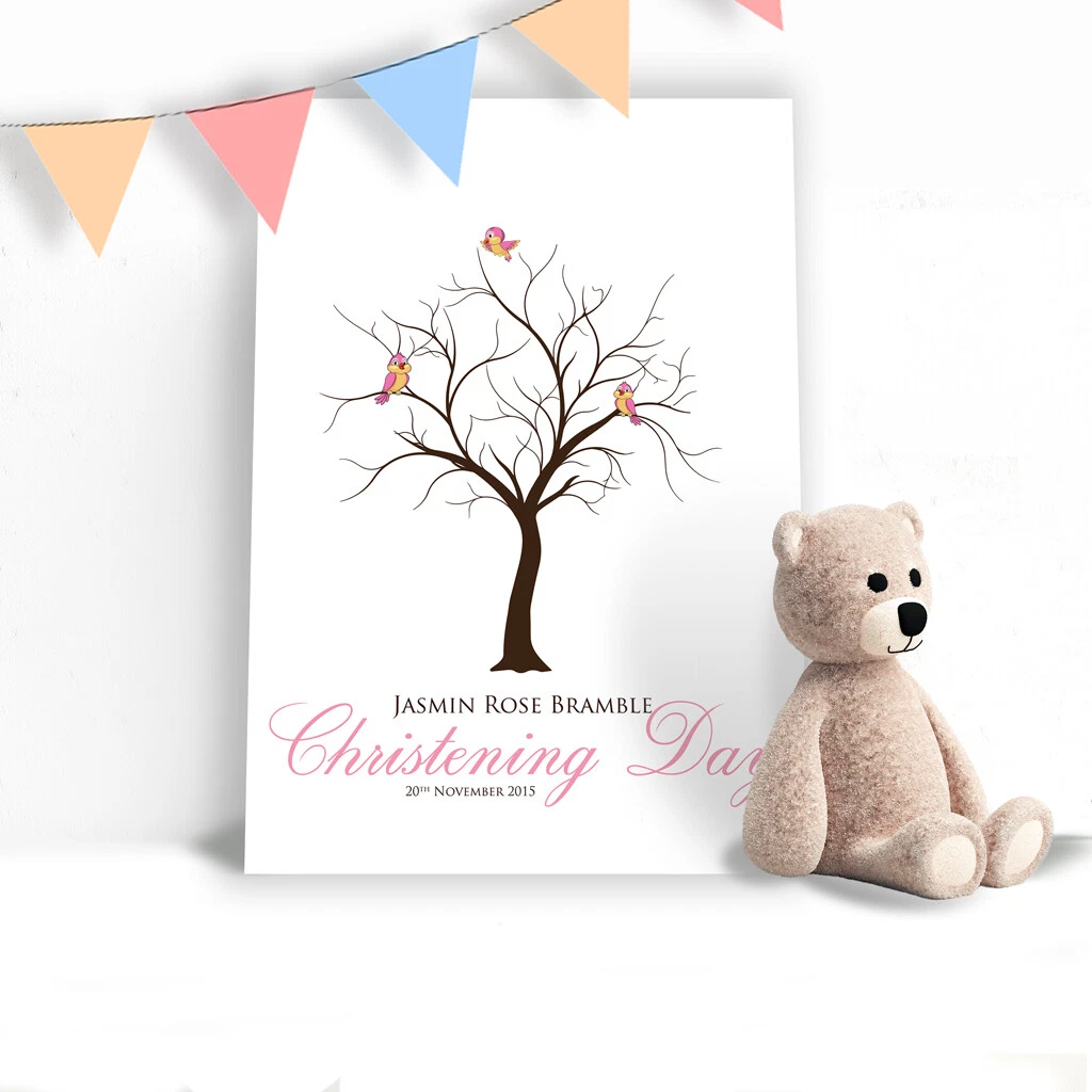 Fingerprint Tree Template Baby Shower