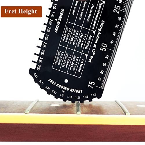 Baroque String Action Gauge Precision Guitar Ruler Assorted Colors | eBay