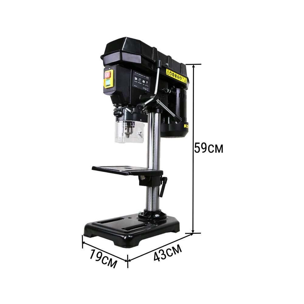 Bench Drill Press 5-Speed Workshop Mounted Drilling Stand Table Top 1.5 ...