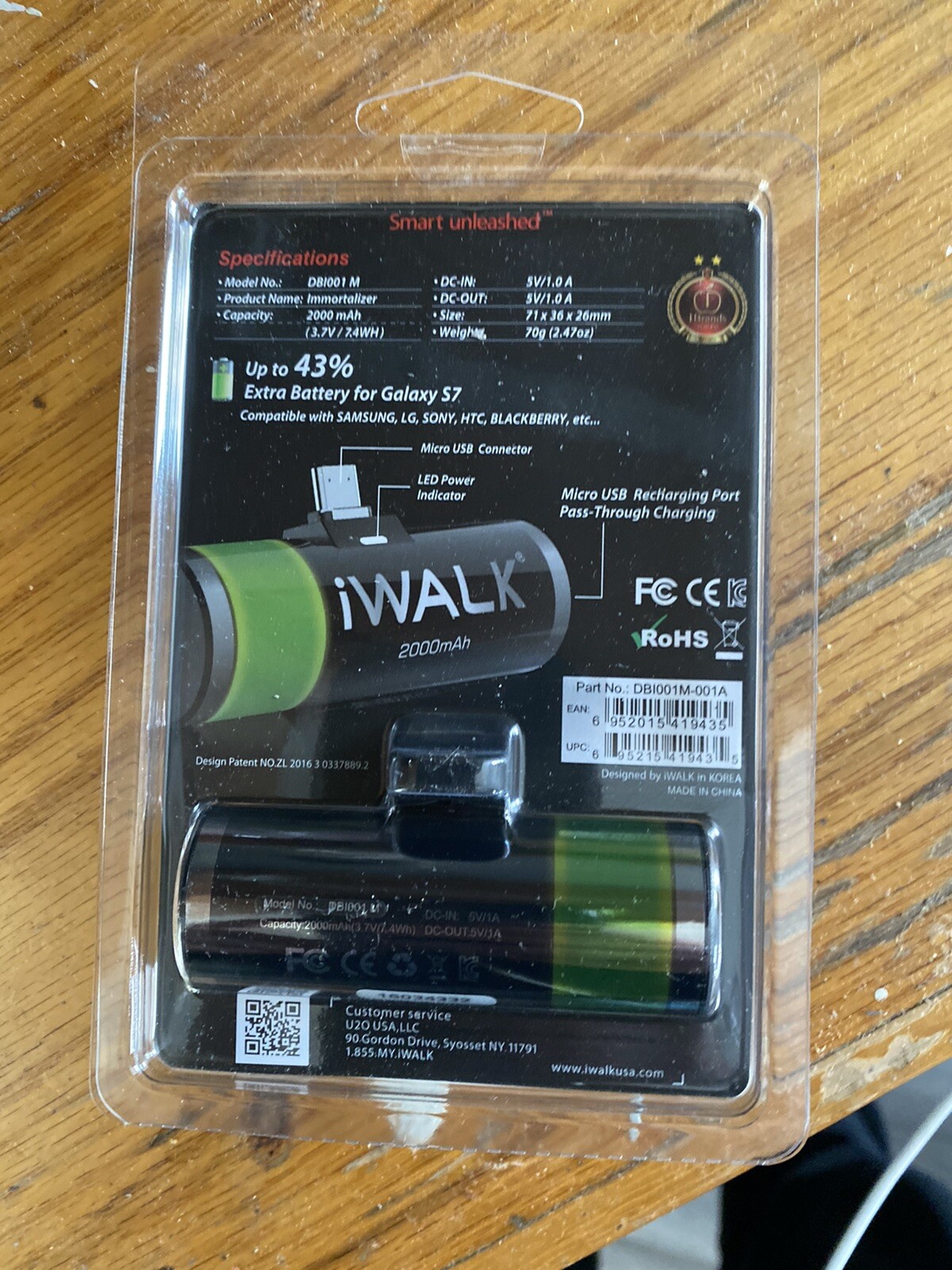 iwalk portable charger V8/micro | eBay