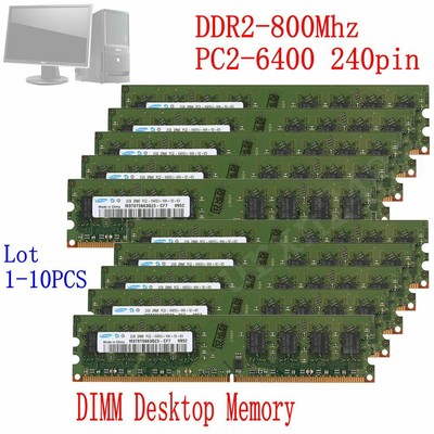 16GB 8GB 4GB 2GB For Samsung DDR2-800Mhz PC2-6400 240pin DIMM Desktop ...