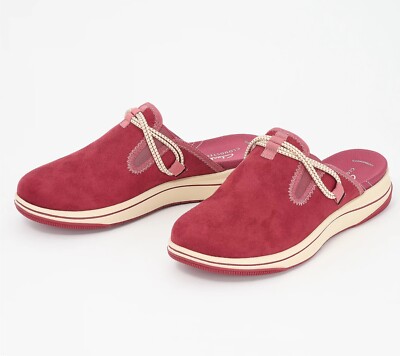 New Clarks Breeze Port Clogs Women's Slip On Shoes Burgundy Mule Size 7 ...