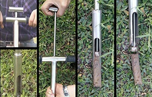 INTBUYING Soil Sample Probe 1.96" Dia.Stainless Soil Probe Tools w ...