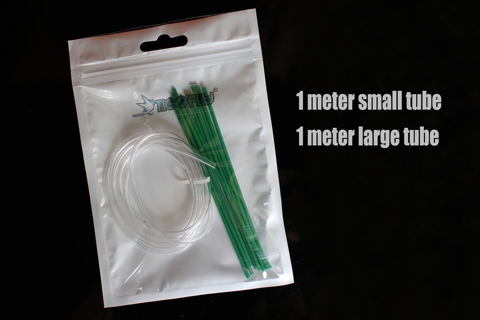 2m/lot Green Plastic Tube Kit PE PVC Tube Fly Tubing Clear Fly Tying ...