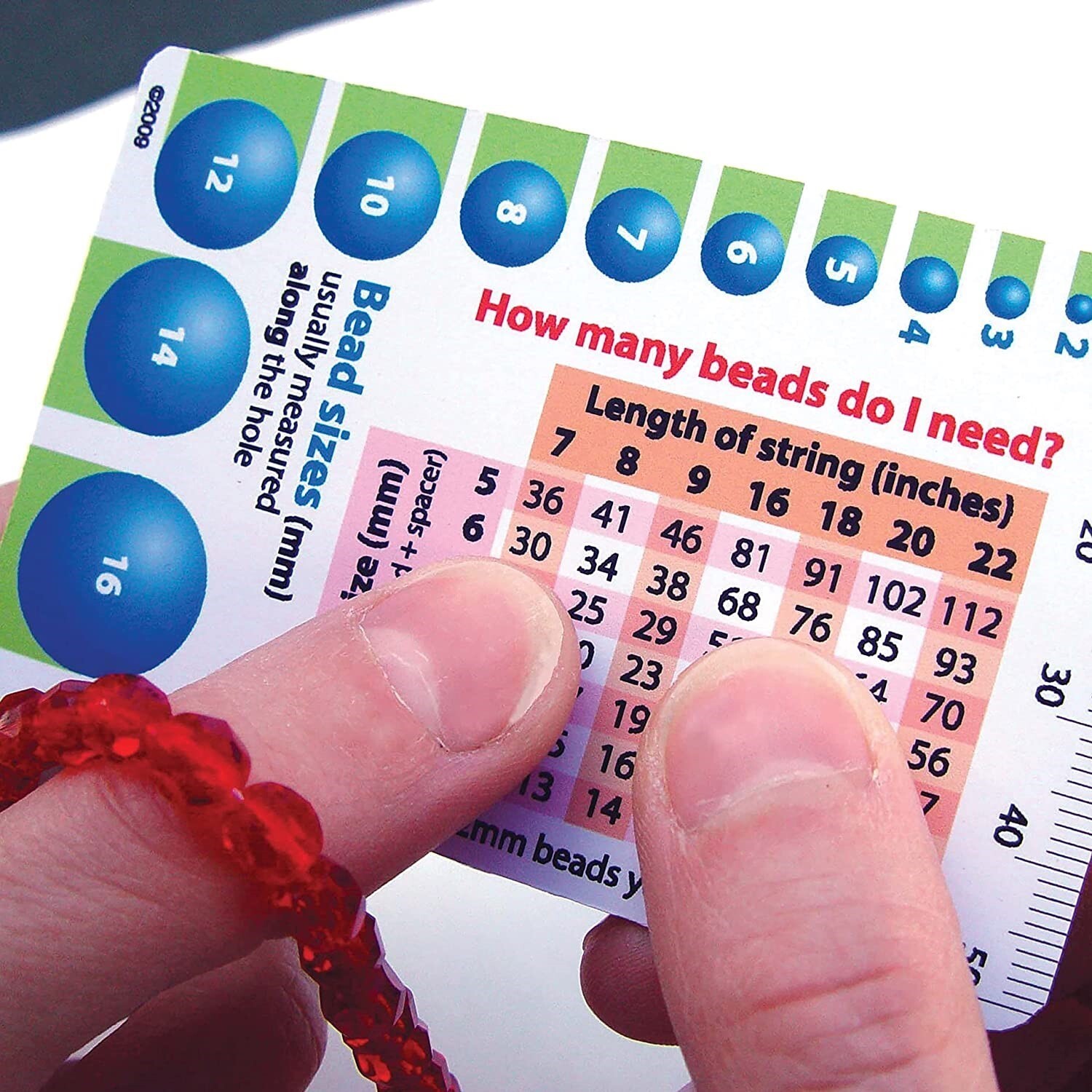 Bead Reference Card, 1 Oracle Wallet Beading Card for Bead Charts ...