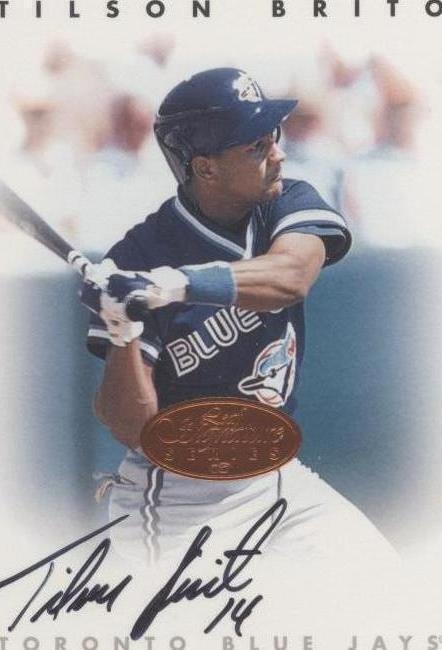 1996 Leaf Signature Series - Autographs Tilson Brito Bronze (AU, RC ...