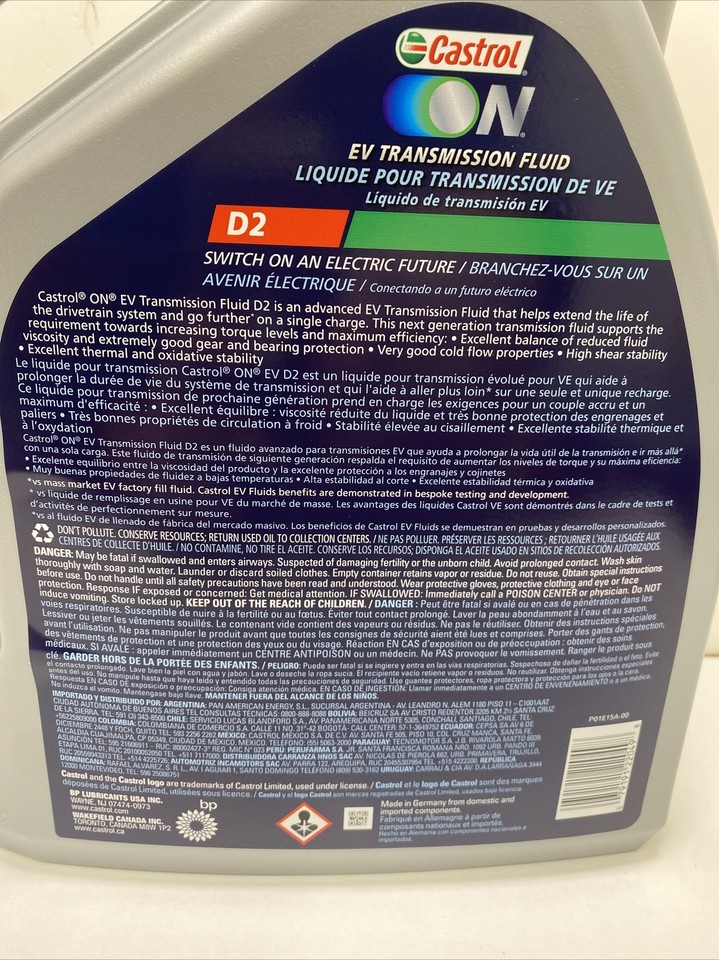 Castrol ON EV Transmission Fluid D2 5L | eBay