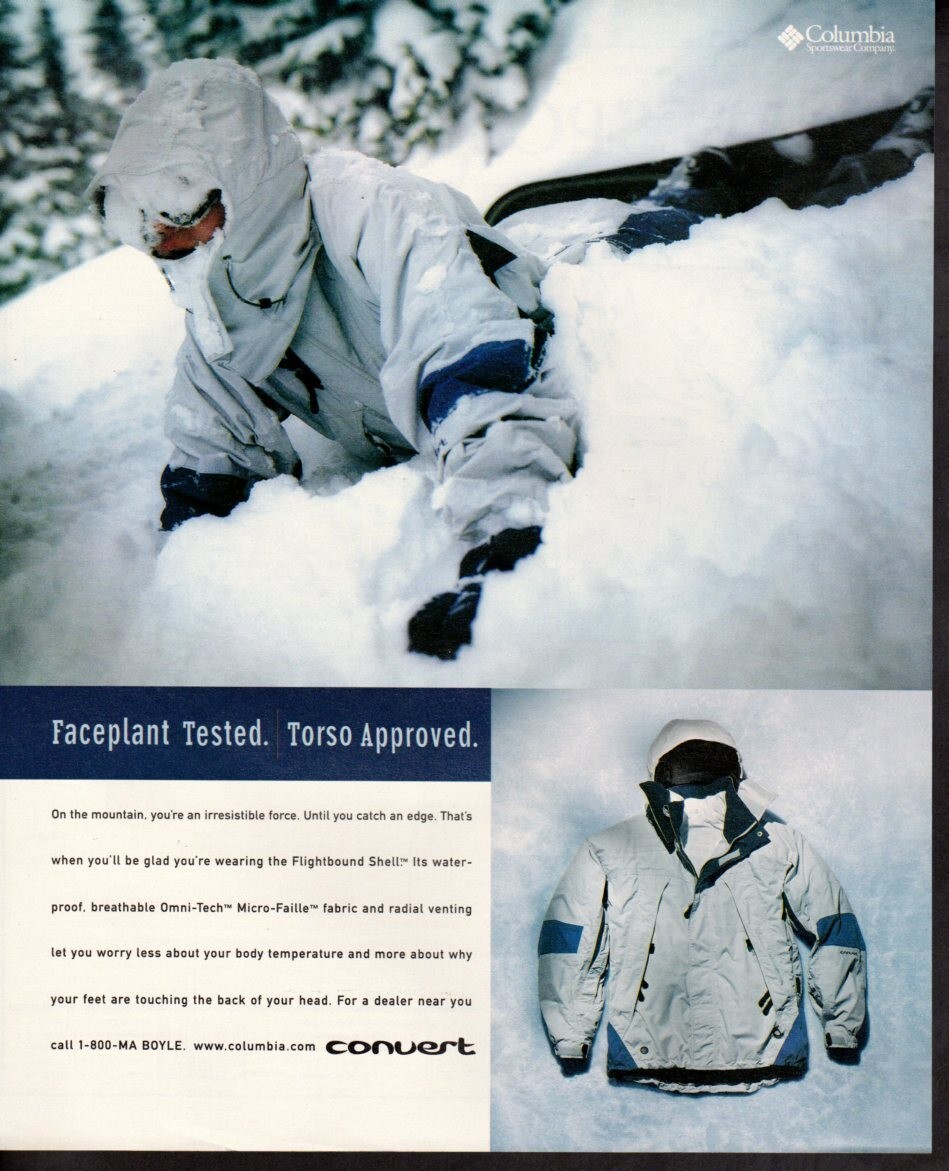 Vintage print ad advertisement Fashion Men CONVERT Faceplant tested ...