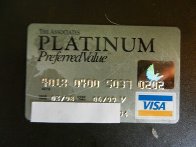 *THE ASSOCIATES PLATINUM PREFERRED VISA CARD* RARE EXP. CREDIT CARD ...