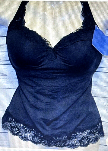Le Mystere Rouge Lace Cami Top Black La Pasha Size 42G US New With Tags ...