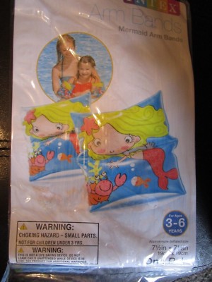 Intex Child Mermaid Arm Bands Swimmee Toddler Age 3-6 Floats Raft ...