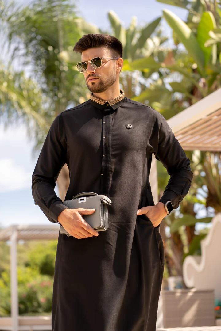 R24 LAWUNG Al-Ameer Adult Men's Thobe Modern Design Arabian Jubbah ...