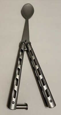 Practice Butterfly Balisong Trainer - Silver Spoon - NEW - Fast ...