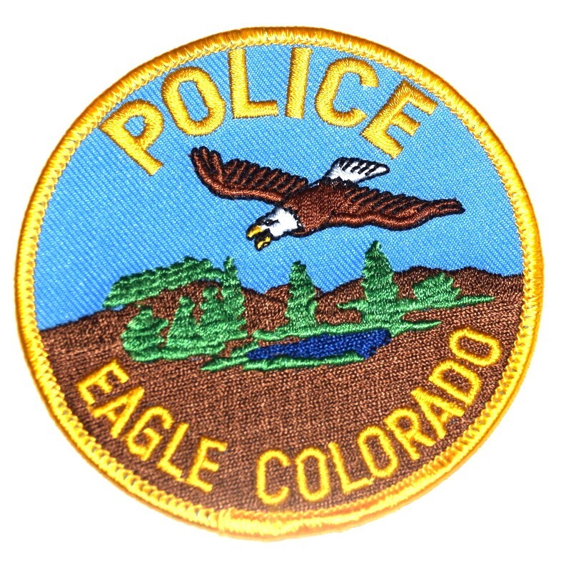 EAGLE COLORADO CO Sheriff Police Patch FLYING EAGLE EVERGREEN TREES ...