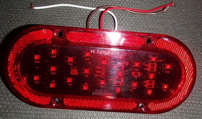 *NEW* RV COMMAND ELECTRONICS OVAL STOP/TURN/TAIL LIGHT RED LED 3 ...