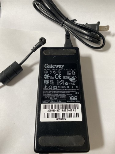 Genuine Gateway Laptop Charger AC Adapter Power Supply SA70-3105 19V 3 ...