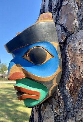 Northwest Coast Carved Cedar Mask | eBay
