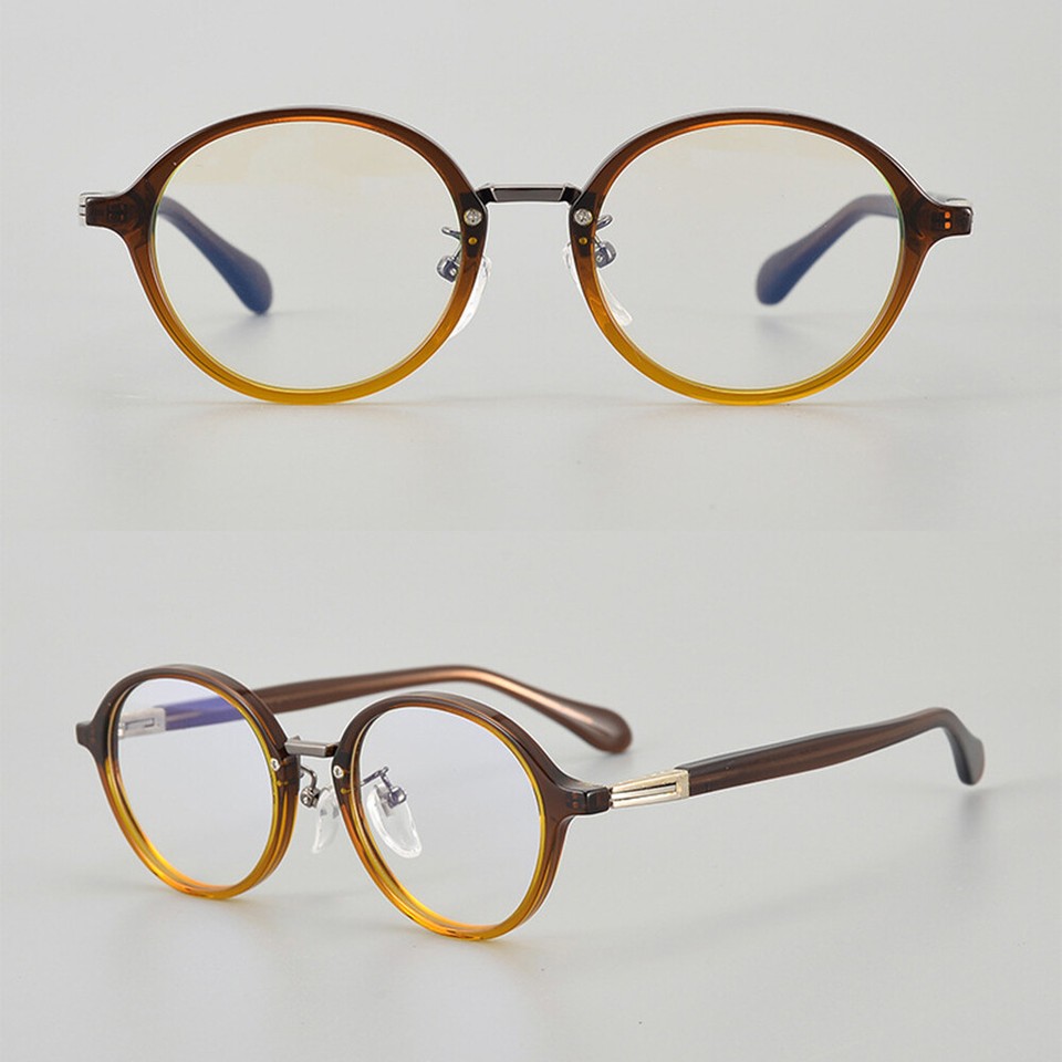 Retro Round Eyeglasses Clear Lens Men Women Spectacles Classical Full ...