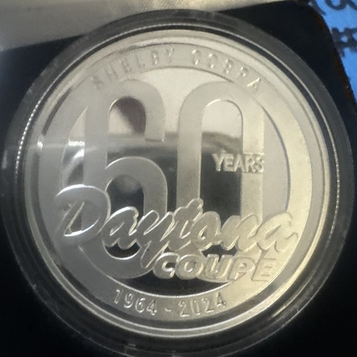 Silver 1 Oz Silver 95/300 Rare Carroll Shelby W/ COA Shelby , Cobra ...