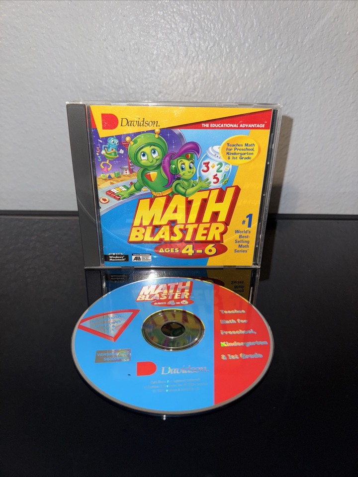 MATH BLASTER AGES 4-6 KNOWLEDGE ADVENTURE CD-ROM EDUCATIONAL WINDOWS ...