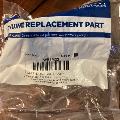 WE3M33 Dryer Shaft Bracket Bearing for GE Drum Support Original New box ...