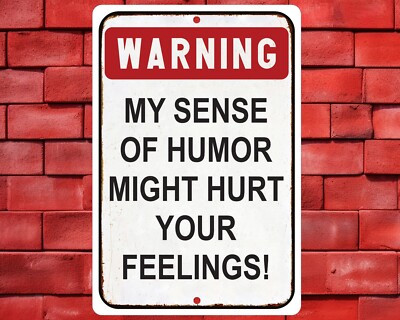 Sarcastic Sense of Humor Warning Sign, Fun Gift for Friend or Coworker ...