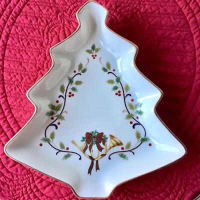 Mikasa Porcelain Candy Dish Christmas Tree Holiday Elegance Mint FK001 ...