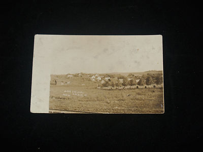 ANTIQUE REAL PHOTO POSTCARD RPPC BIRDS EYE VIEW HALBUR IA IOWA 1909 | eBay