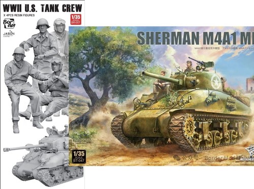 Border Model BT047 1:35th scale Sherman M4A1 Mid Plus Resin Crew set ...