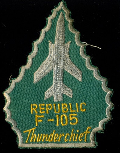 USAF Republic F-105 Thunderchief Yellow & Green Patch N-15 | eBay
