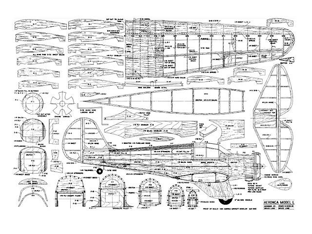 Aeronca Model L 72" WS RC Model Airplane Printed Plans & Templates | eBay